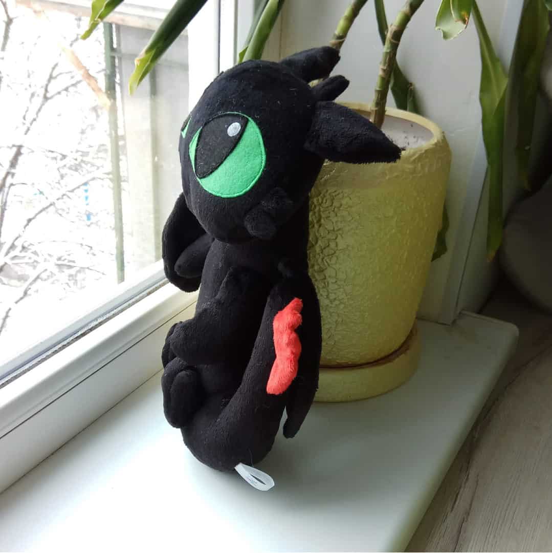 Toothless toy, Toothless plush, How to Train Your Dragon toy, Night...