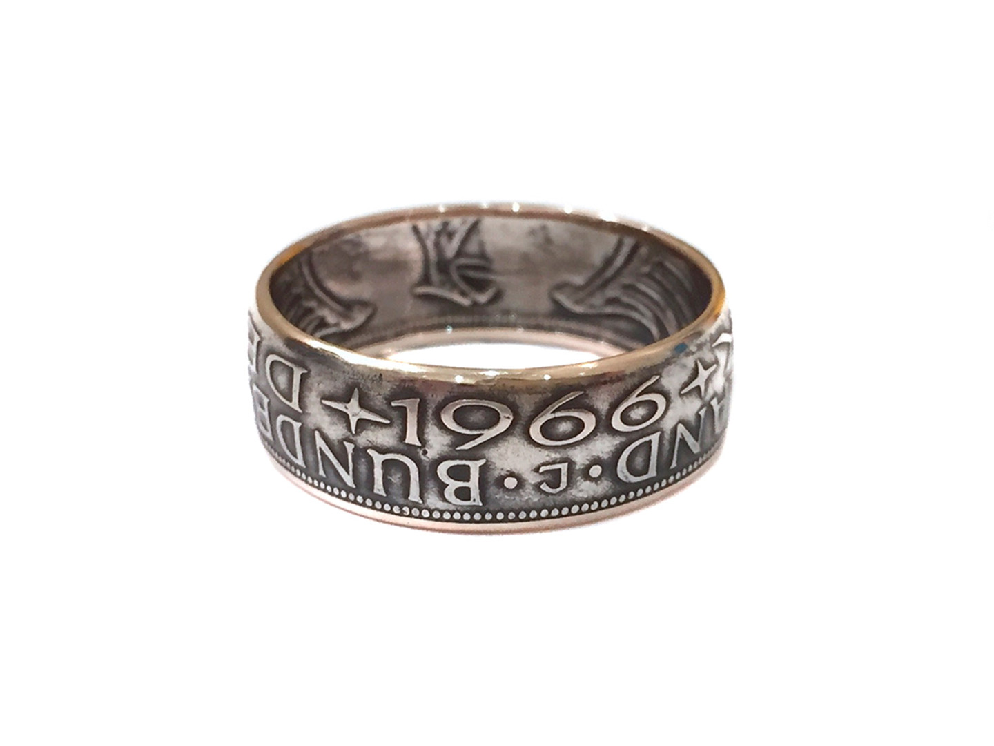 Silver German Coin Ring made from 5 Mark coin, Germany,...