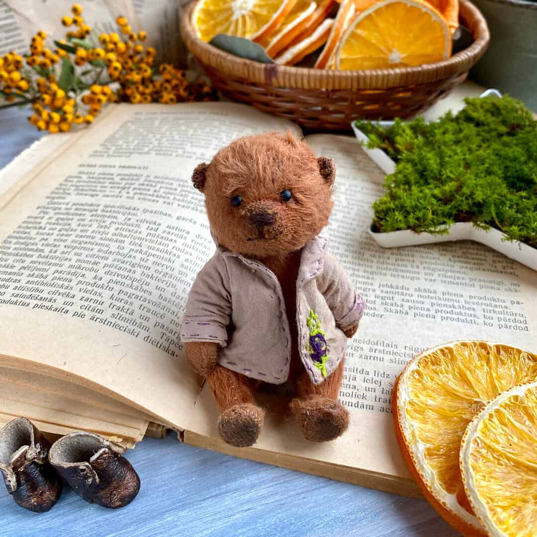 Mini teddy bear. OOAK teddy bear artist teddy bear. Handmade teddy...