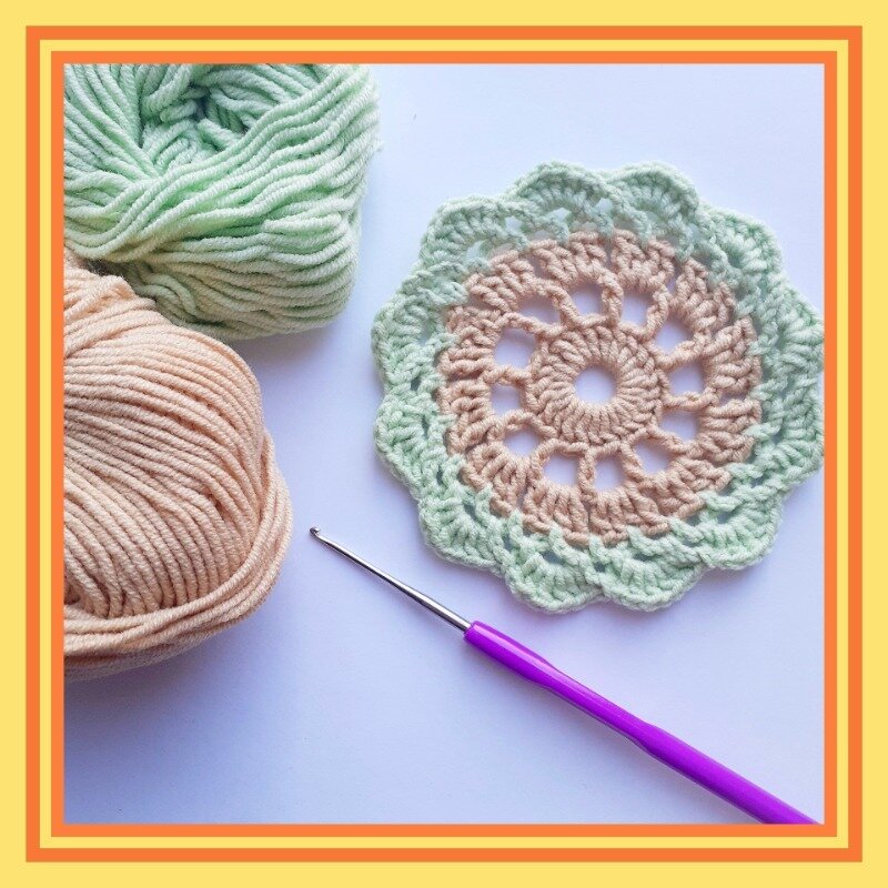 crochet coaster pattern pdf, digital file ukrainian crochet...