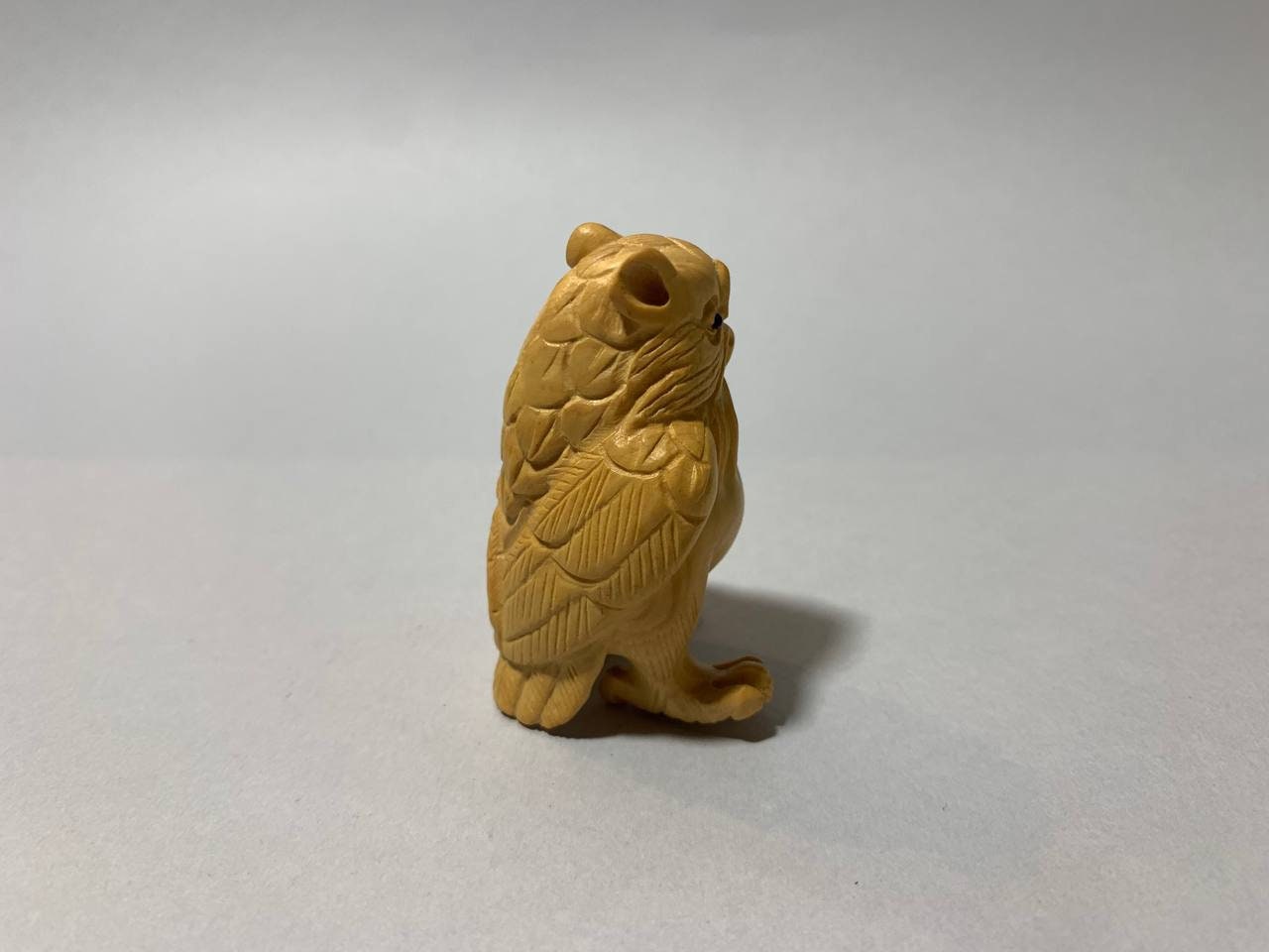 Unique Netsuke Owl, Handmade Netsuke, Hand Carved Netsuke, Netsuke...