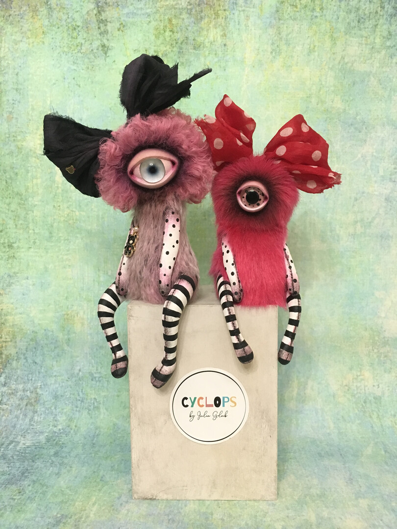 New other Pink cyclops-girl