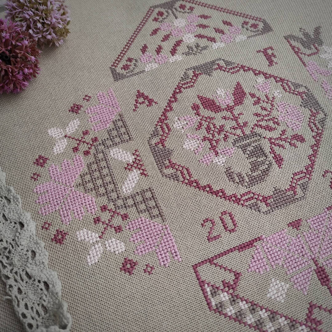 Mini Quaker Sampler Cross Stitch Pattern, Counted Cross Stitch...