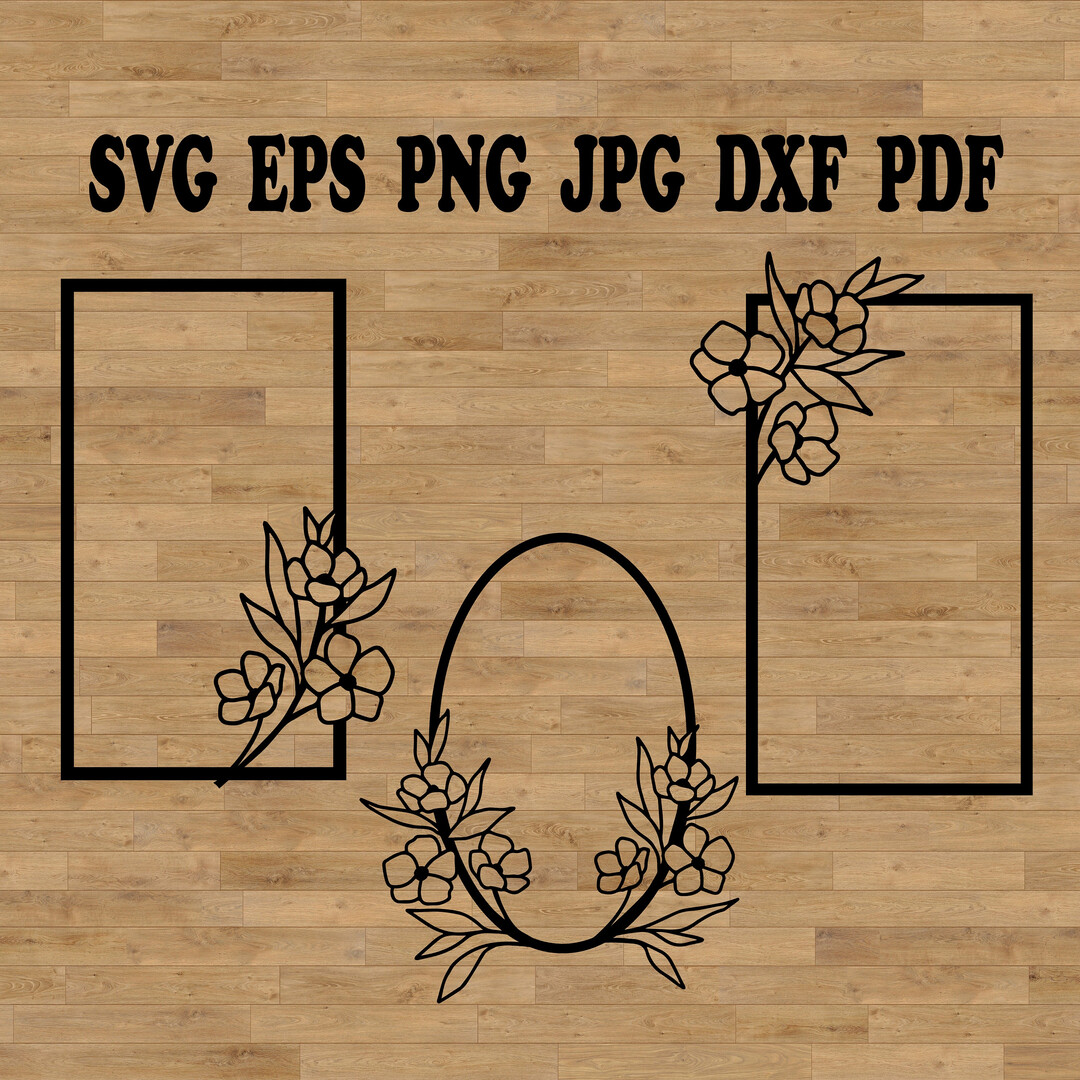Wedding frame svg, Rose frame Svg, frame cut file, Floral Borders...