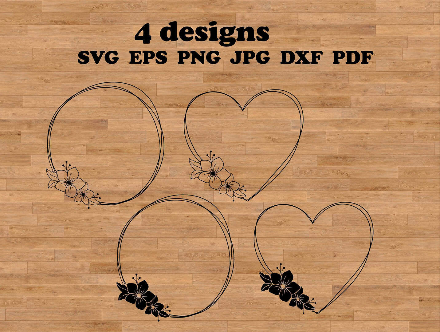 Frame heart flowers svg, floral frame svg, flower heart svg, flower...