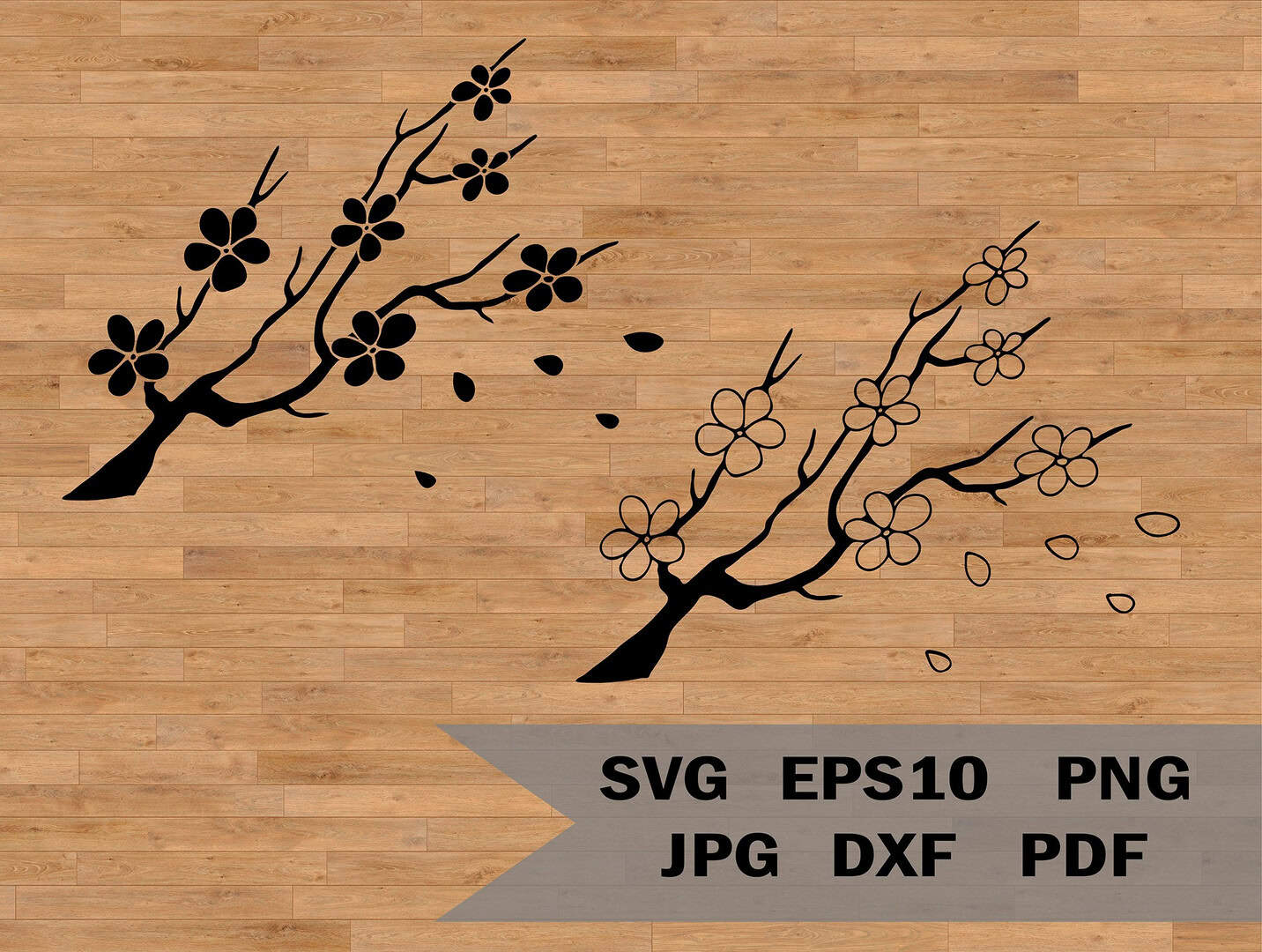 Sakura svg file, Spring flowers SVG, Tree flowers png, cherry...